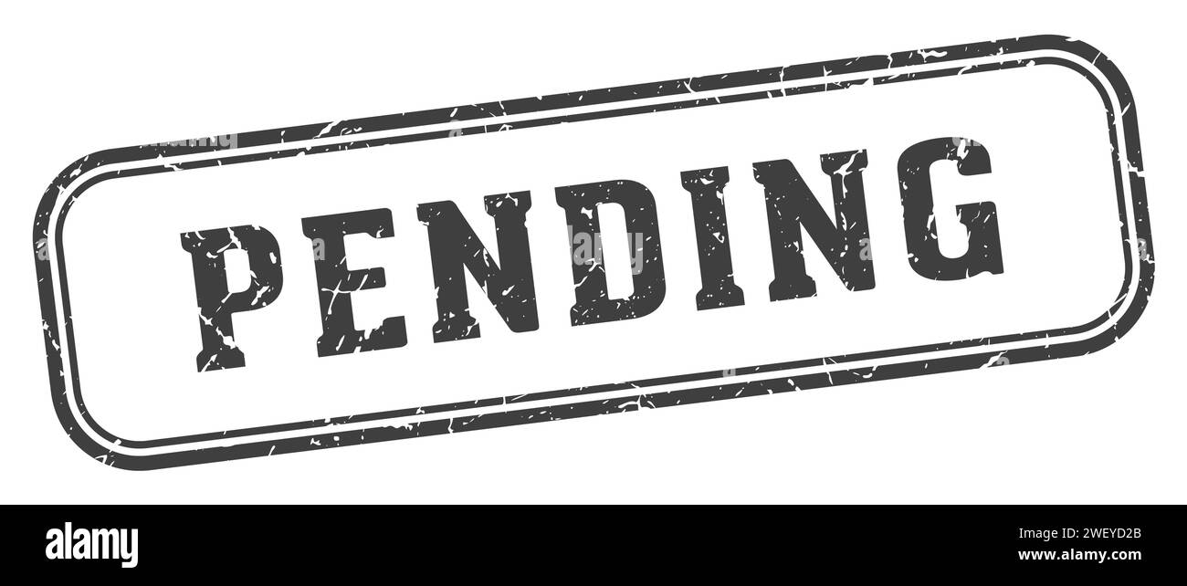 pending stamp. pending rectangular stamp isolated on white background ...