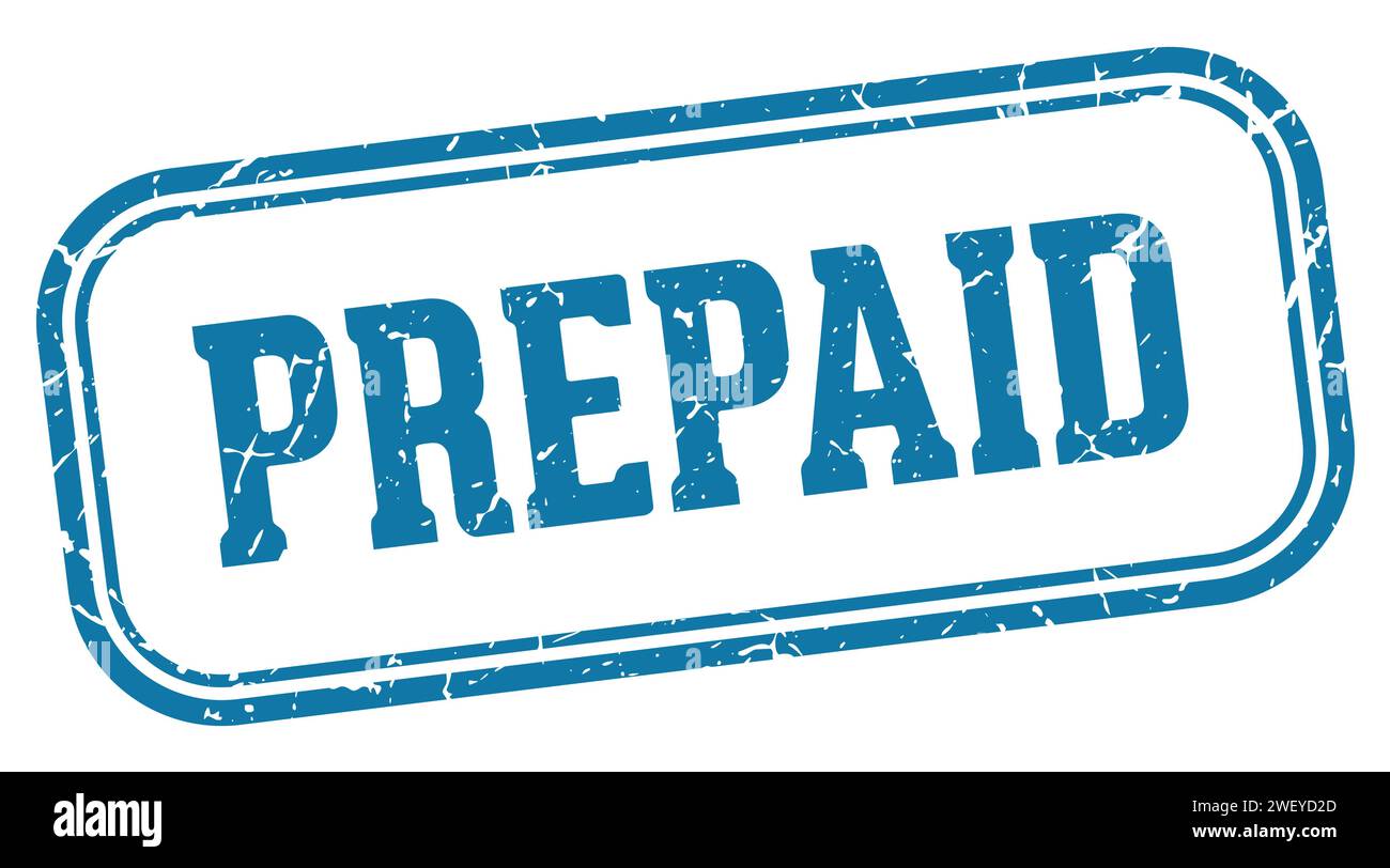 prepaid stamp. prepaid rectangular stamp isolated on white background ...