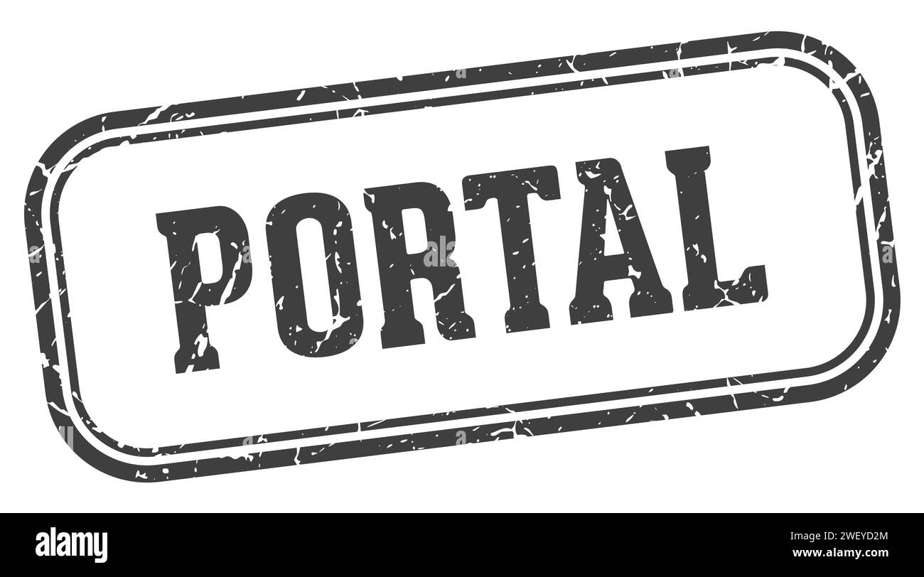 portal stamp. portal rectangular stamp isolated on white background ...