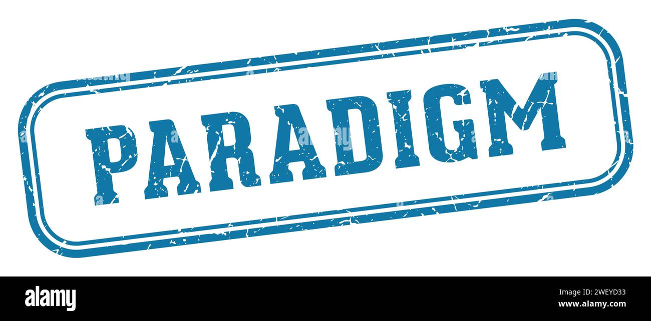 paradigm stamp. paradigm rectangular stamp isolated on white background ...