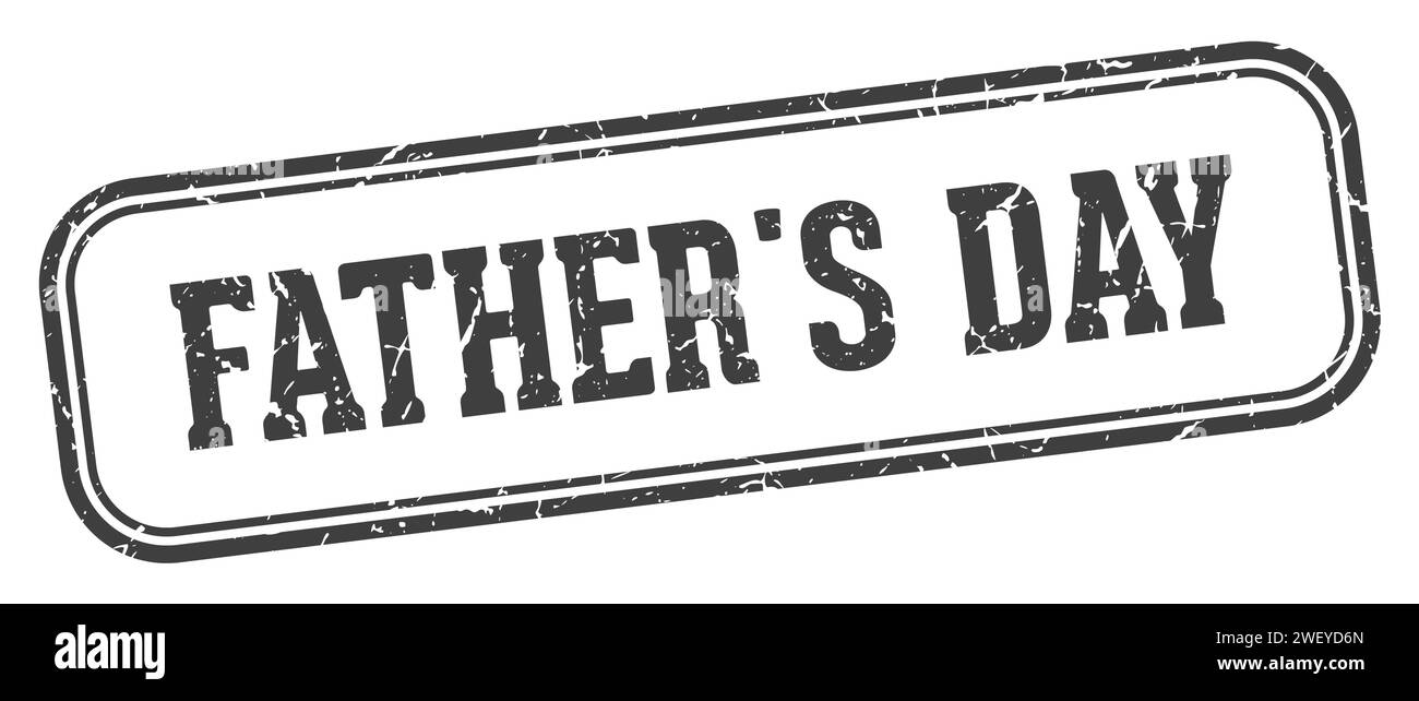 father's day stamp. father's day rectangular stamp isolated on white ...