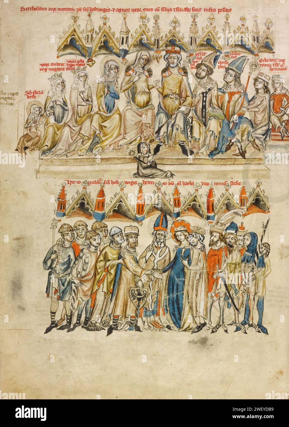 Andechs family Hedwig Codex Stock Photo - Alamy