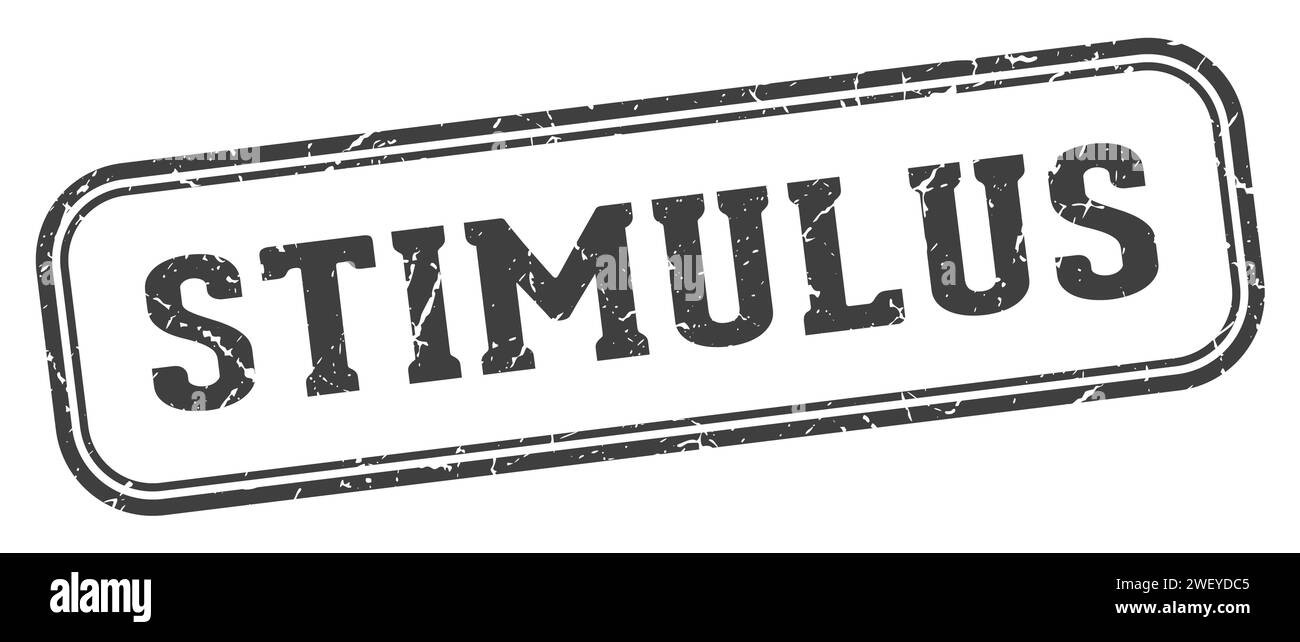 stimulus stamp. stimulus rectangular stamp isolated on white background ...