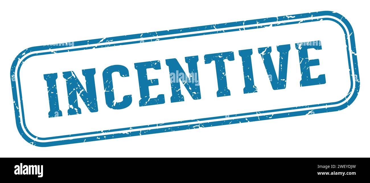 incentive stamp. incentive rectangular stamp isolated on white ...
