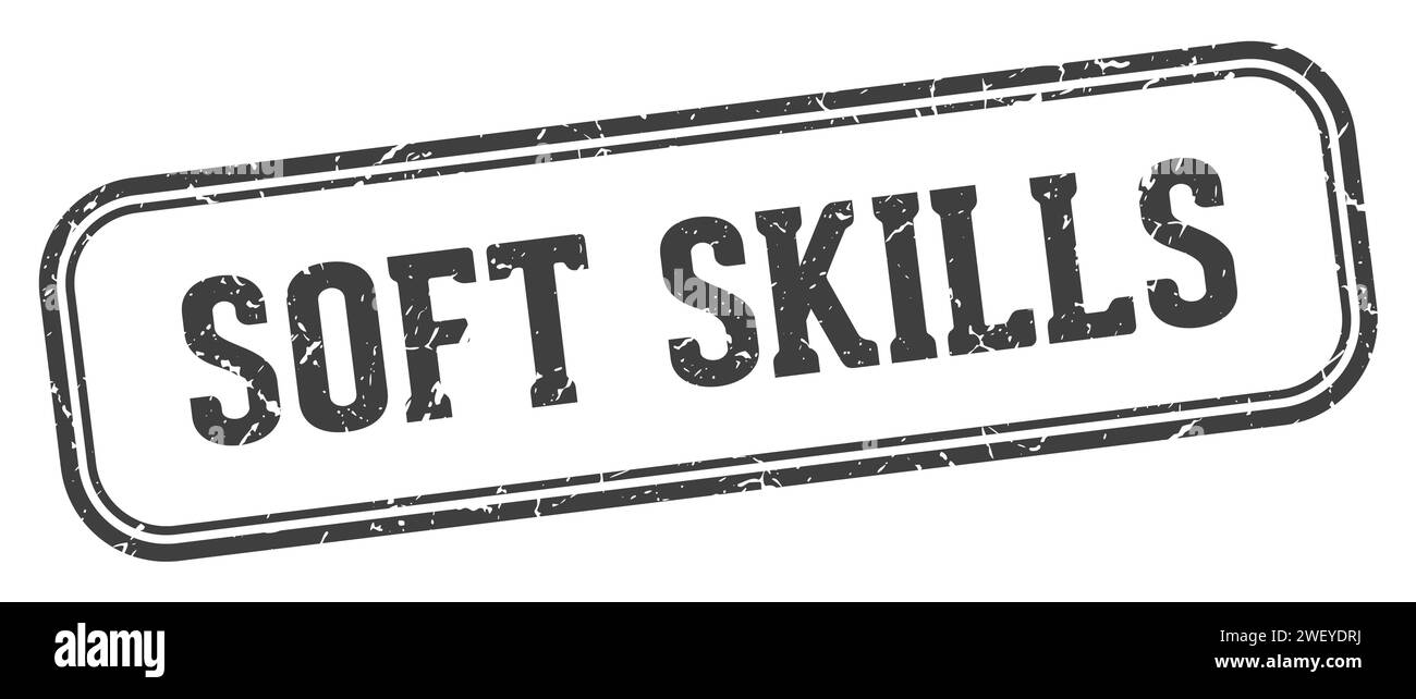 soft skills stamp. soft skills rectangular stamp isolated on white ...