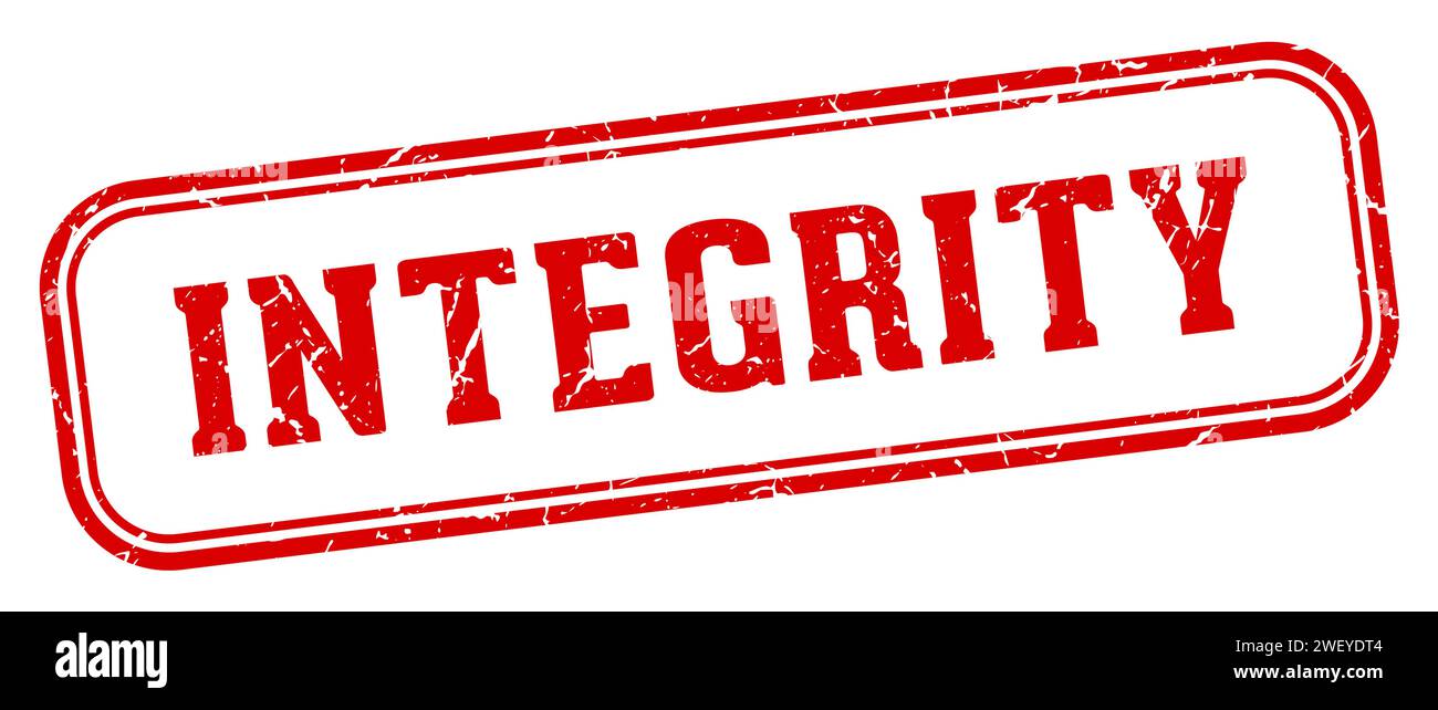 integrity stamp. integrity rectangular stamp isolated on white ...