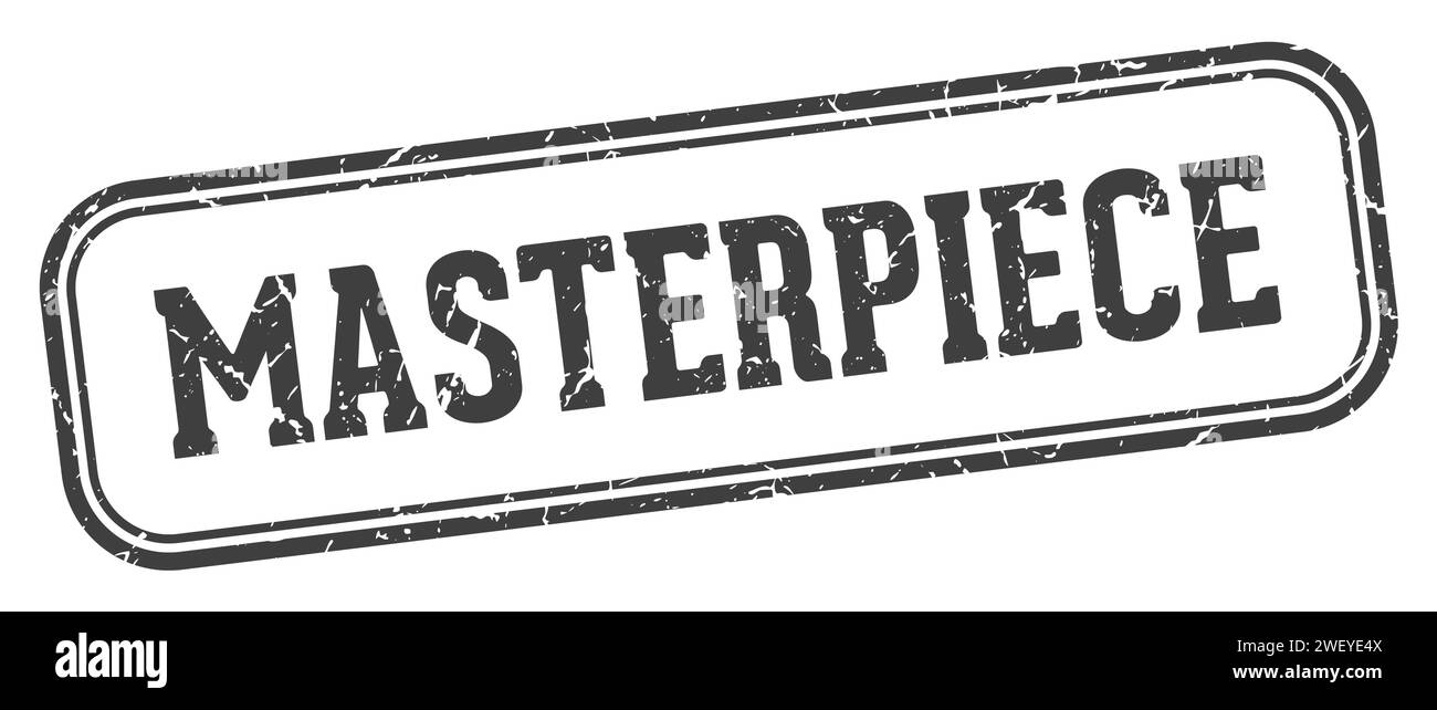 masterpiece stamp. masterpiece rectangular stamp isolated on white ...