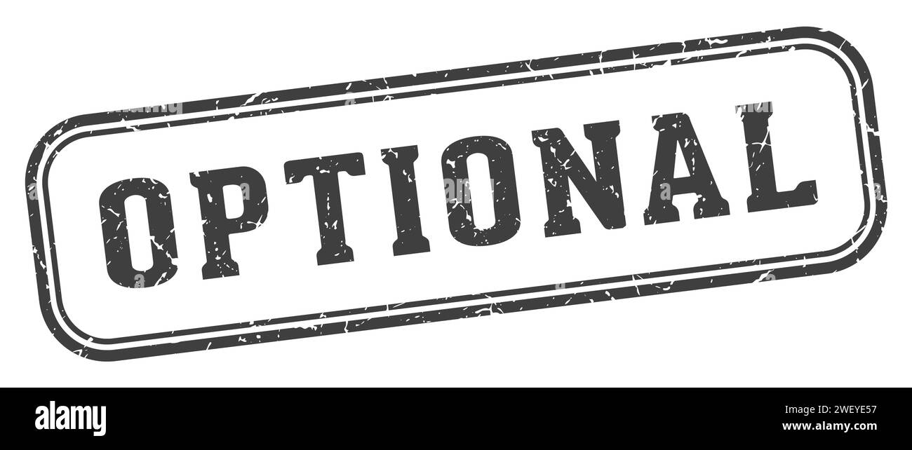 optional stamp. optional rectangular stamp isolated on white background ...