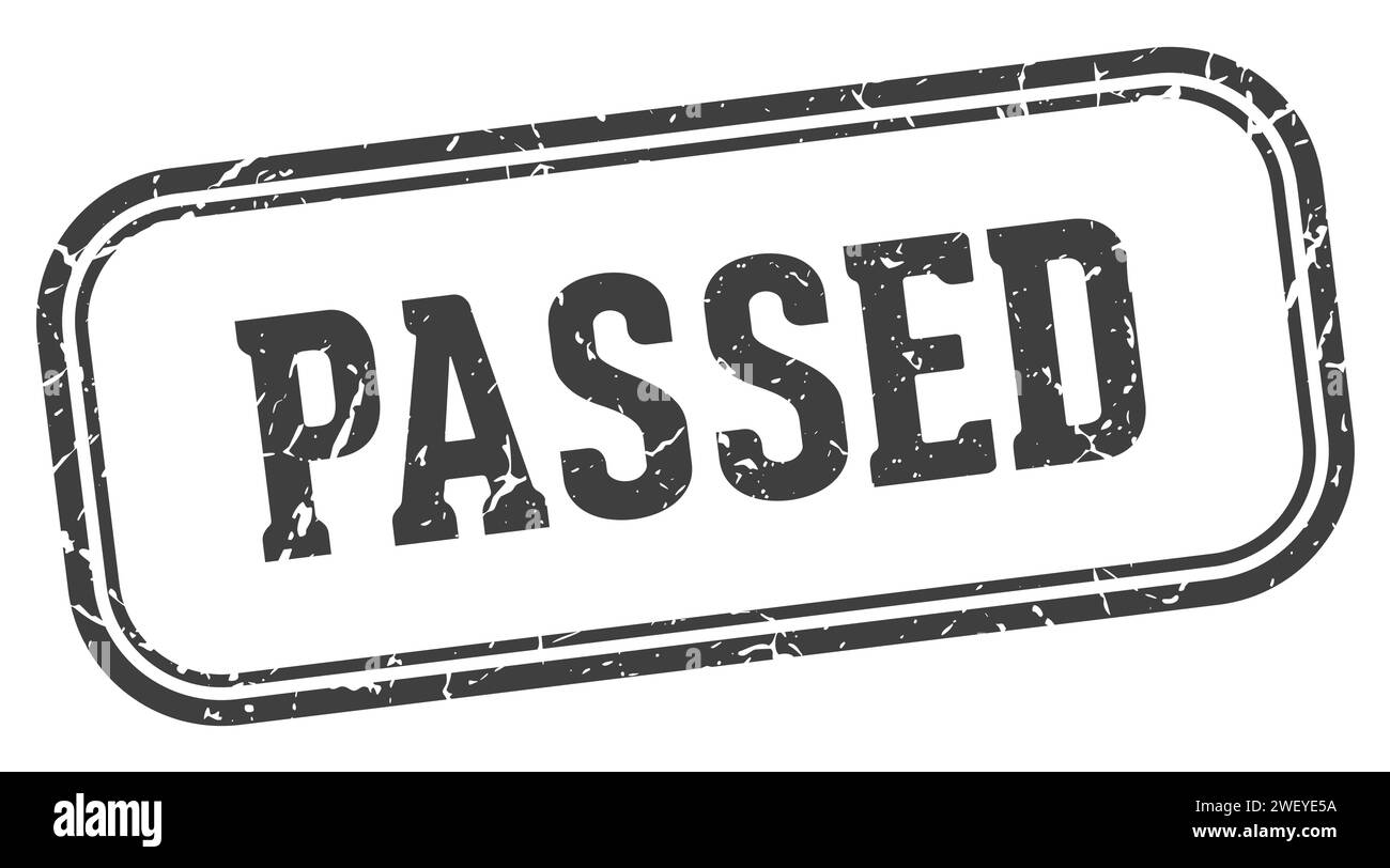 passed stamp. passed rectangular stamp isolated on white background ...