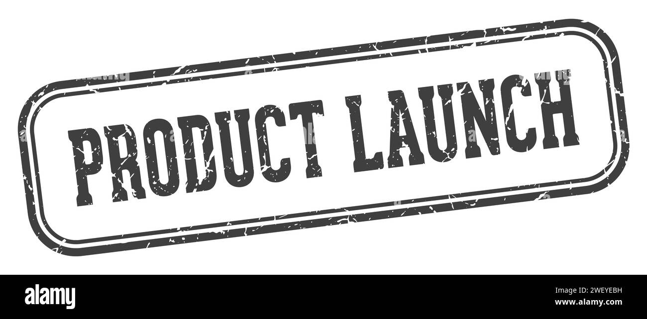Product Launch Stamp Product Launch Rectangular Stamp Isolated On White Background Stock Vector