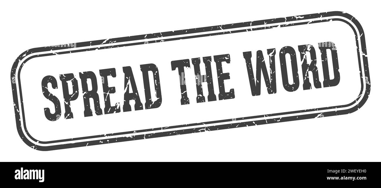 Spread the word rubber stamp hi-res stock photography and images - Alamy