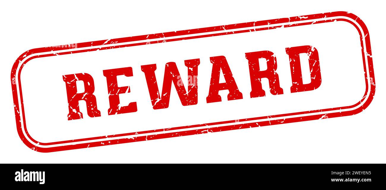 reward stamp. reward rectangular stamp isolated on white background ...