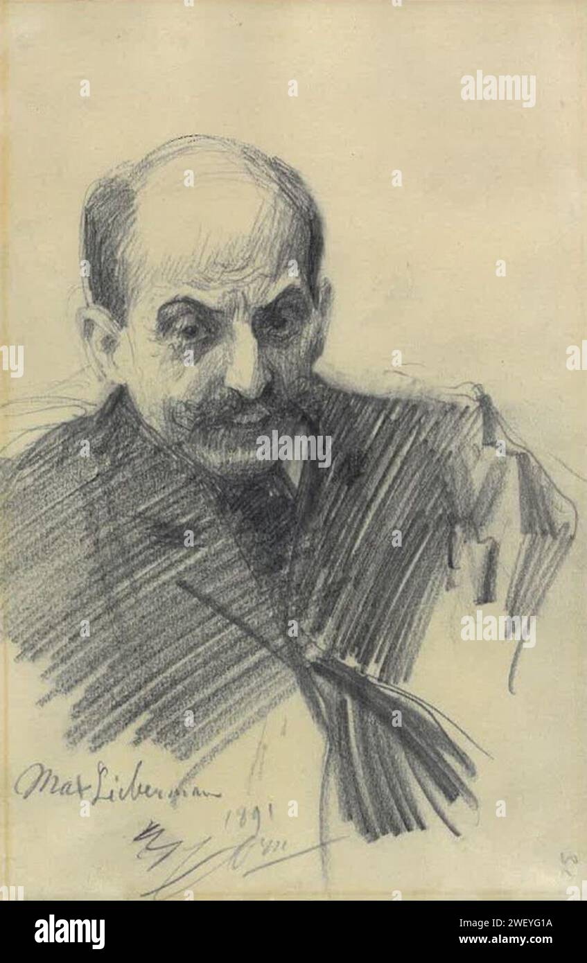 Anders Zorn - Max Liebermann (Drawing Stock Photo - Alamy