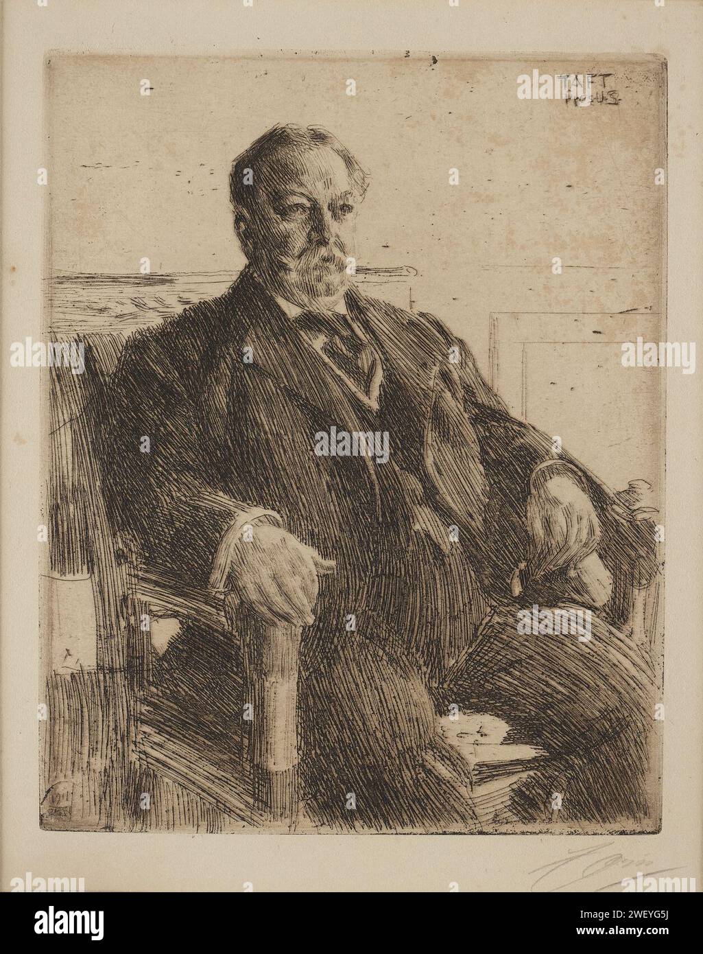 Anders Zorn - Print of President William H. Taft 1911 - Bukowskis Stock ...