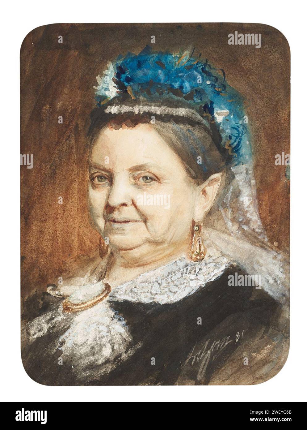 Anders Zorn - Portrait of older Lady 1881 Stock Photo - Alamy