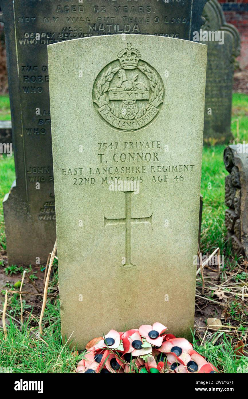 Commonwealth War Grave of T. Connor. Weaste Cemetery, Salford Stock ...