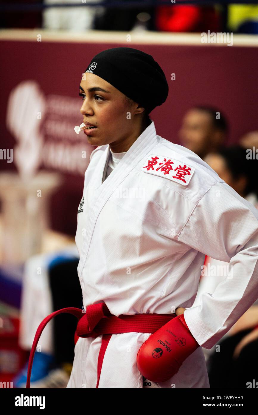 Paris, France. 26th Jan, 2024. Sarah Alameri (Red) from United Arab ...