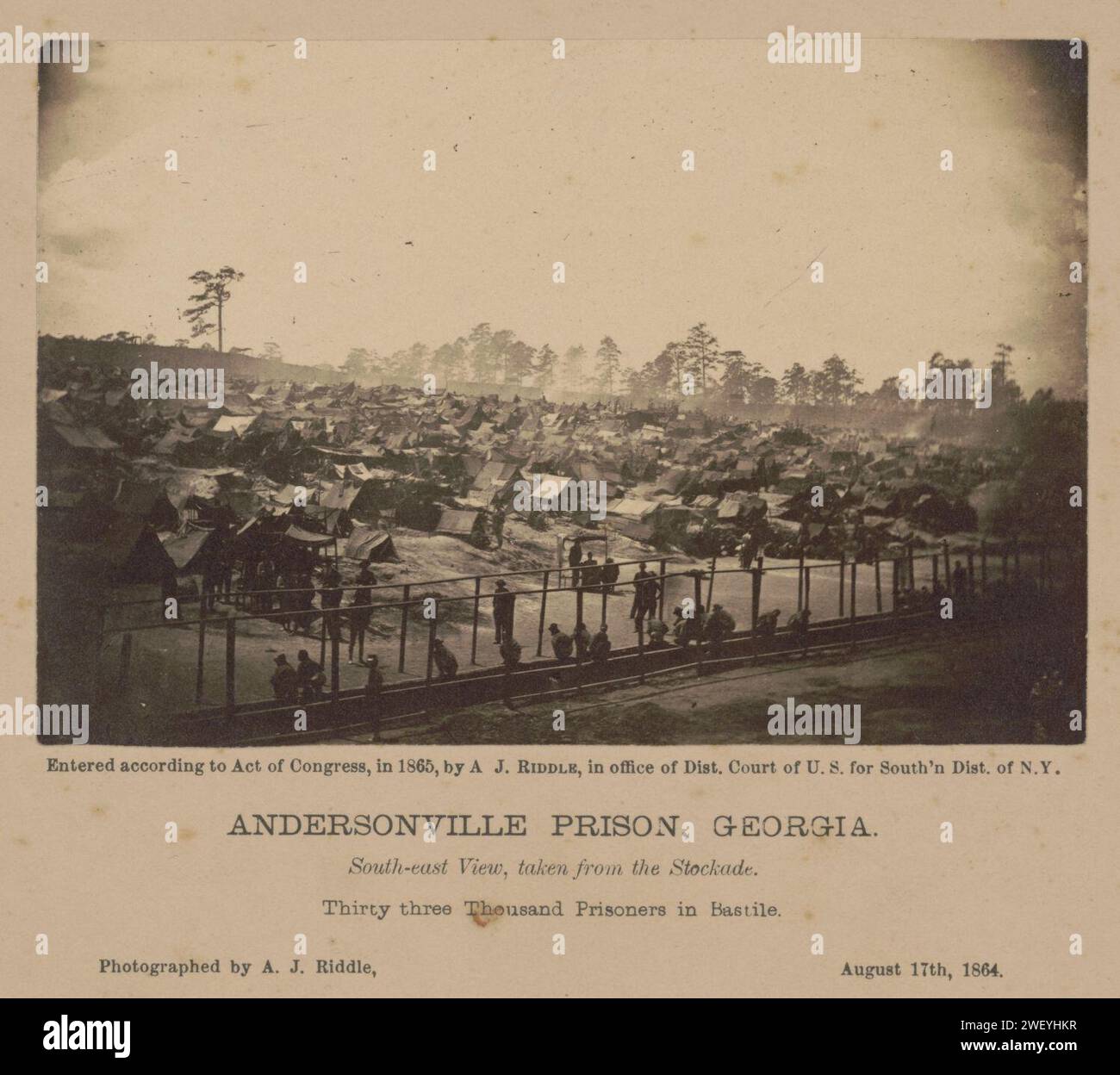 Andersonville Prison, Georgia. South-east view, taken from the stockade Thirty three thousand ...