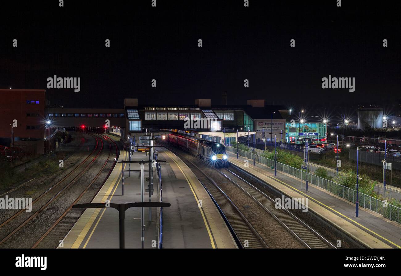 Chiltern railways class 68 locomotive 68015 at Banbury railway station ...