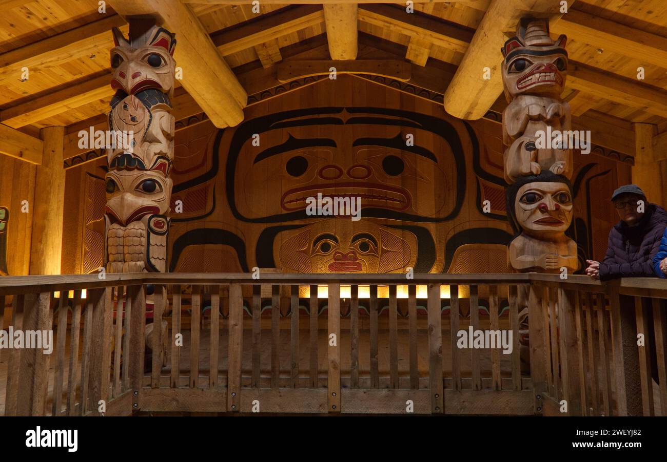 Potlatch, Park, Alaska totem pole Stock Photo - Alamy