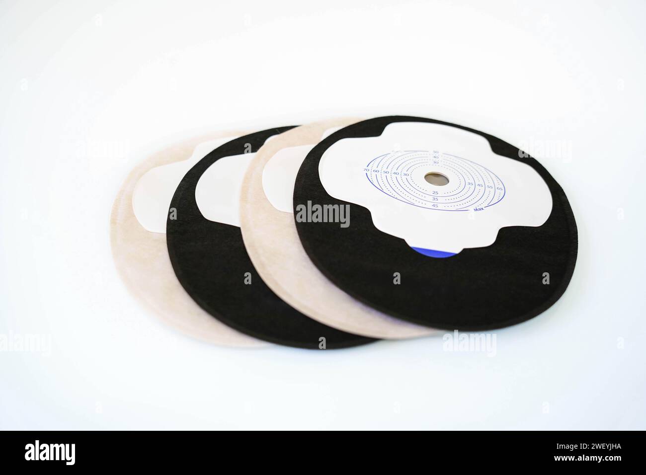 Colostomy bag for stoma after of colon cancer Stock Photo - Alamy