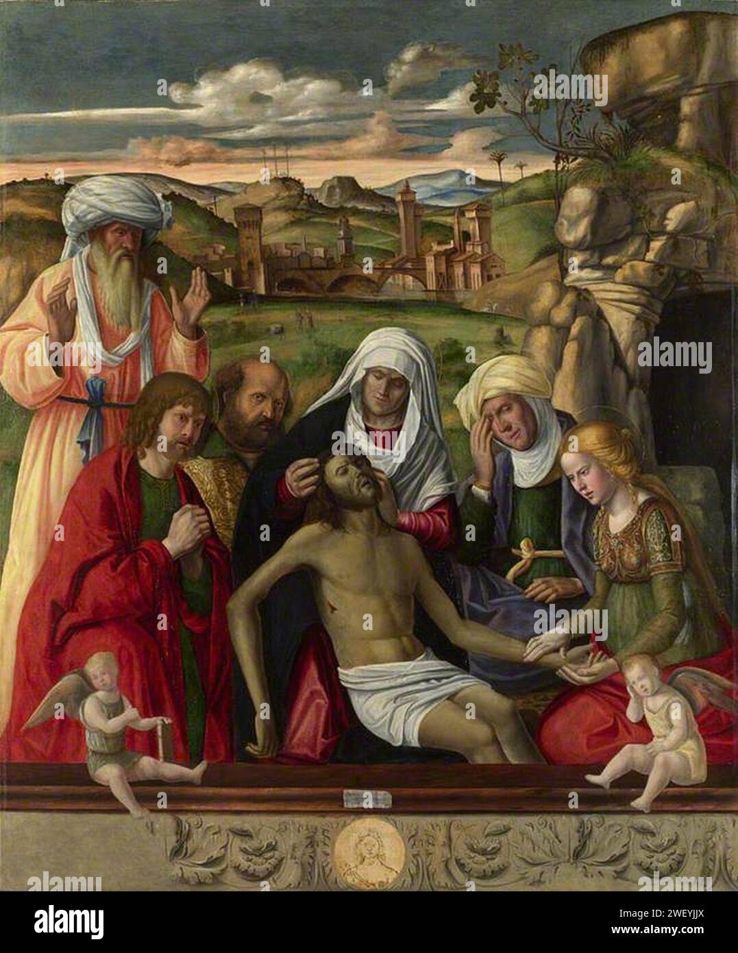 Andrea Busati (d.1528) - The Entombment Stock Photo - Alamy