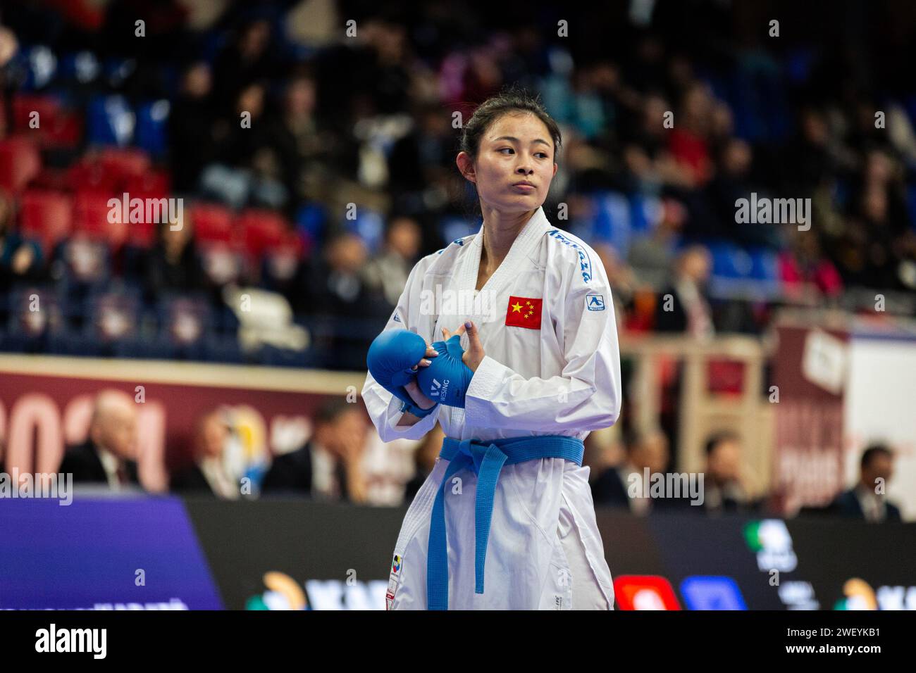 Paris, France. 26th Jan, 2024. Li Gong from China seen in action during ...