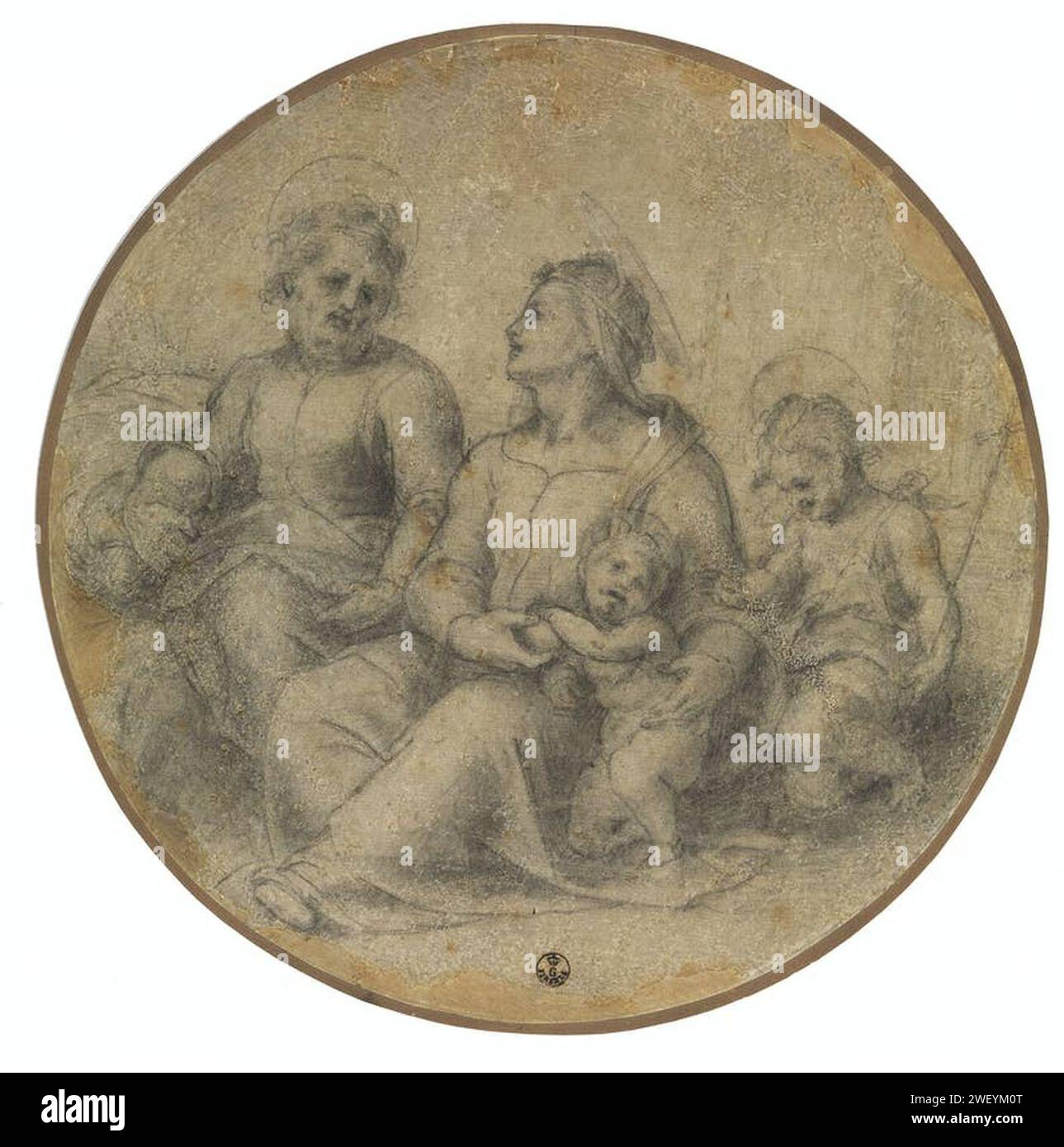 Andrea del Sarto - Madonna on the ground with Child, Saint Joseph and ...