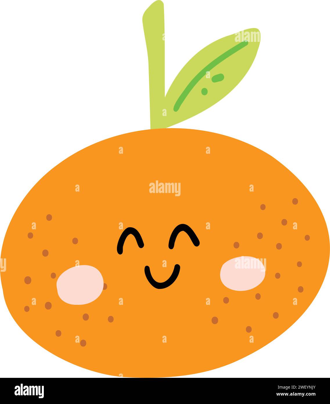 Tangerine kawaii cartoon smiling hi-res stock photography and images ...