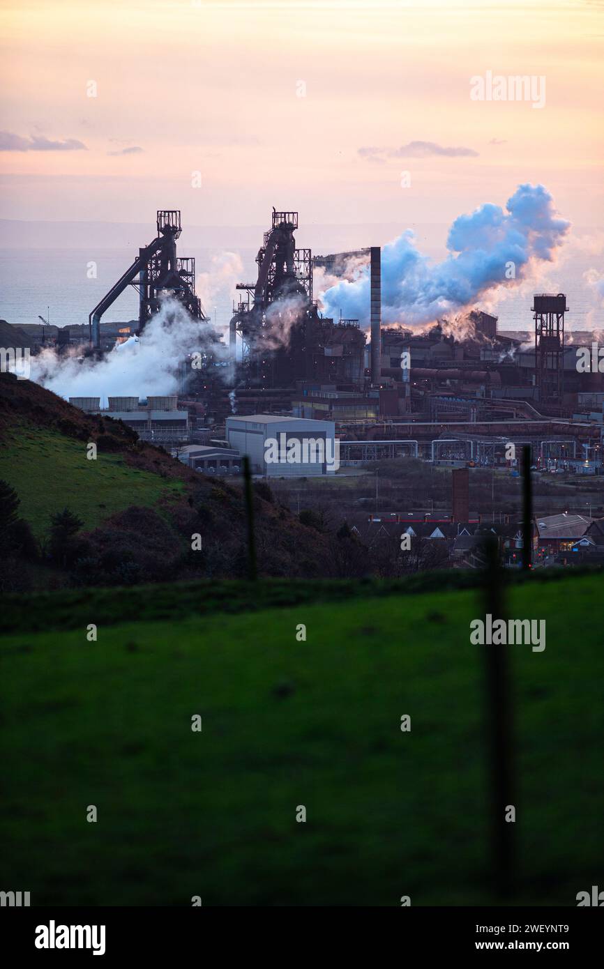 Tata Steel, Port Talbot Steelworks, Port Talbot, Wales, UK Stock Photo ...