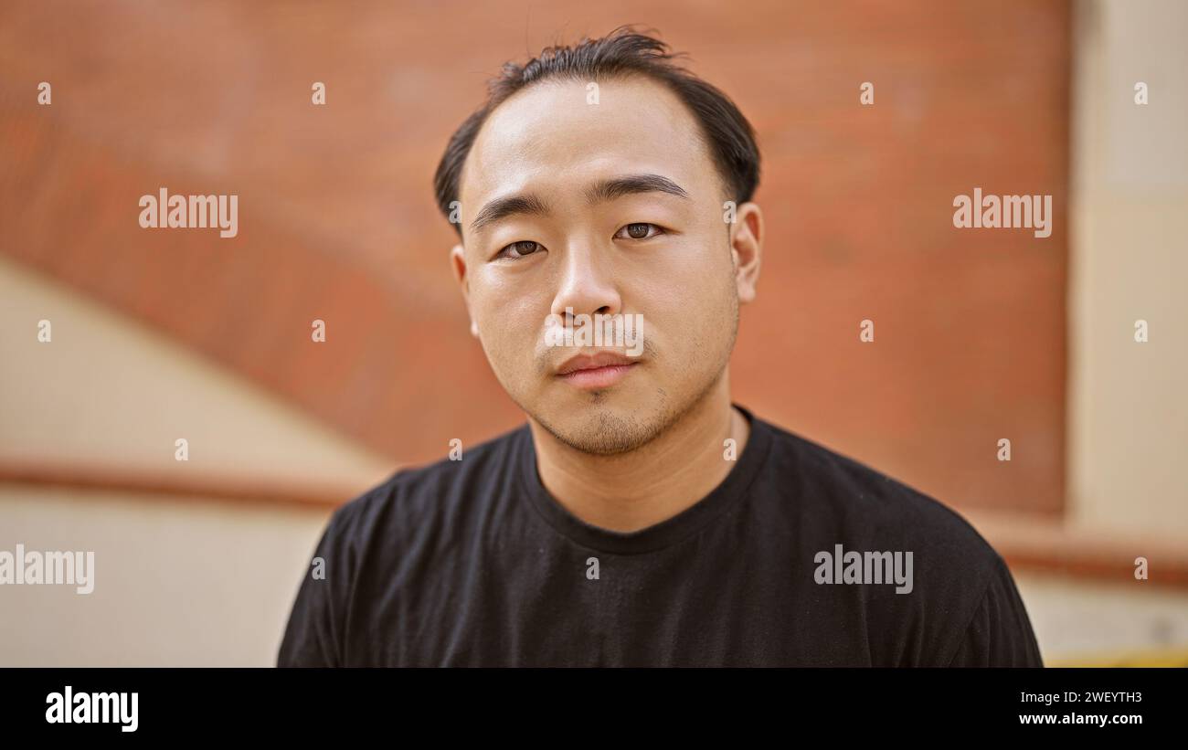 Chill yet focused, a young, cool chinese man radiates rugged ...