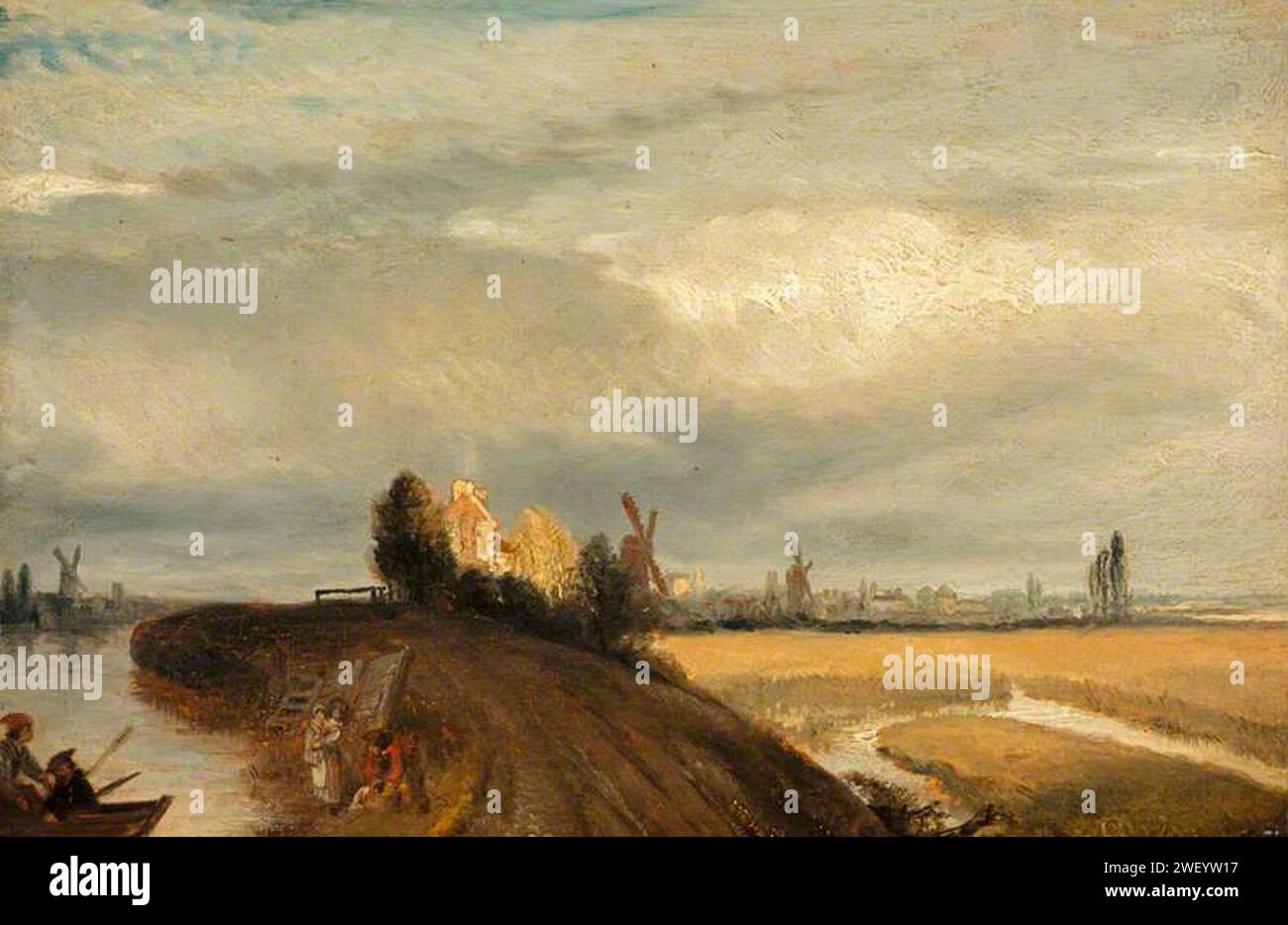 Andrew Geddes (1783-1844) - Landscape in the Manner of Rembrandt Stock ...