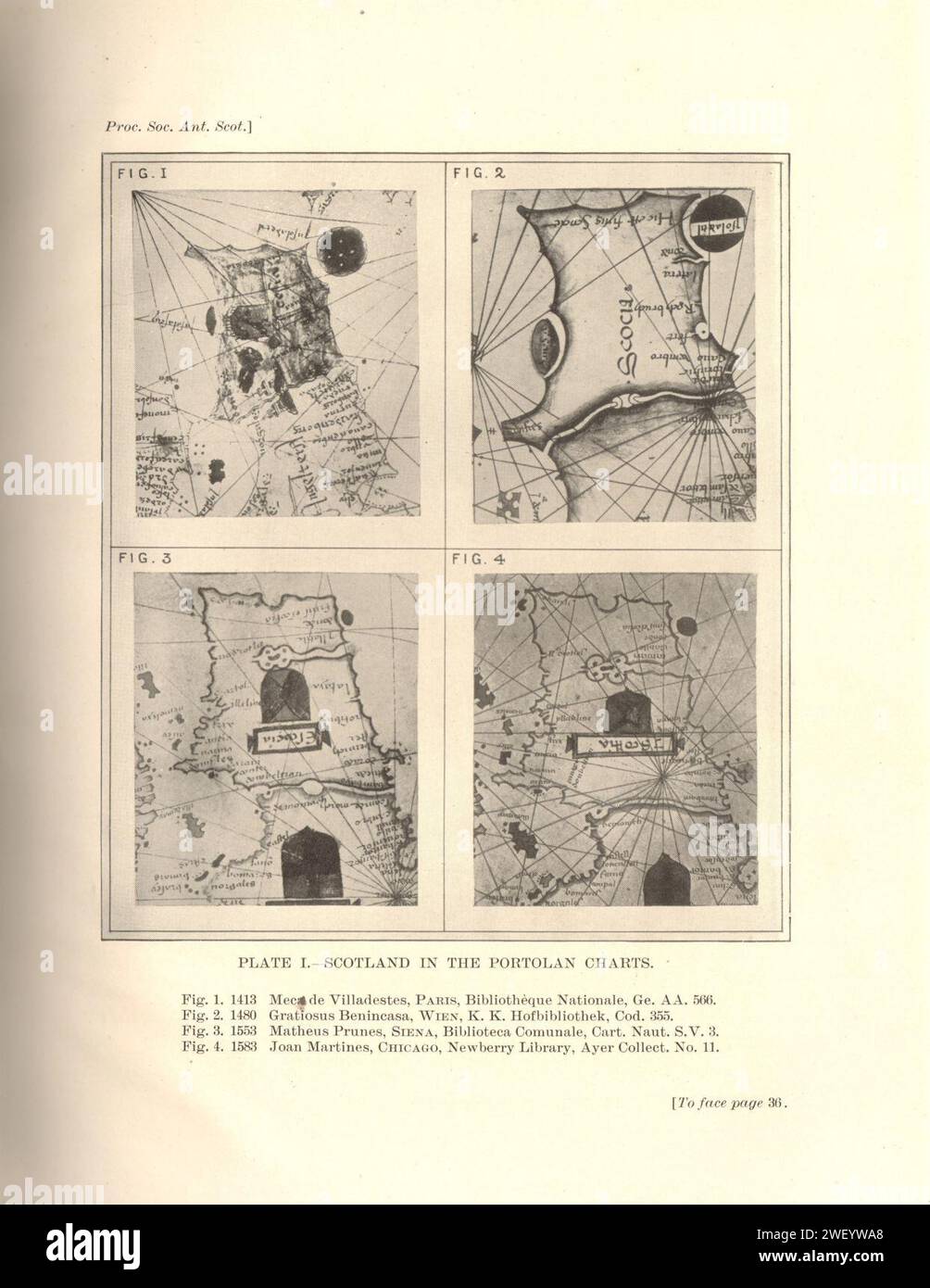 Andrews 1927 Portolan Charts Plate 1 Stock Photo - Alamy