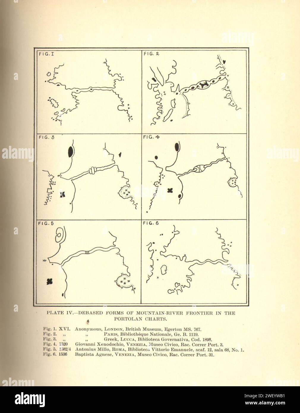 Andrews 1927 Portolan Charts Plate 4 Stock Photo - Alamy