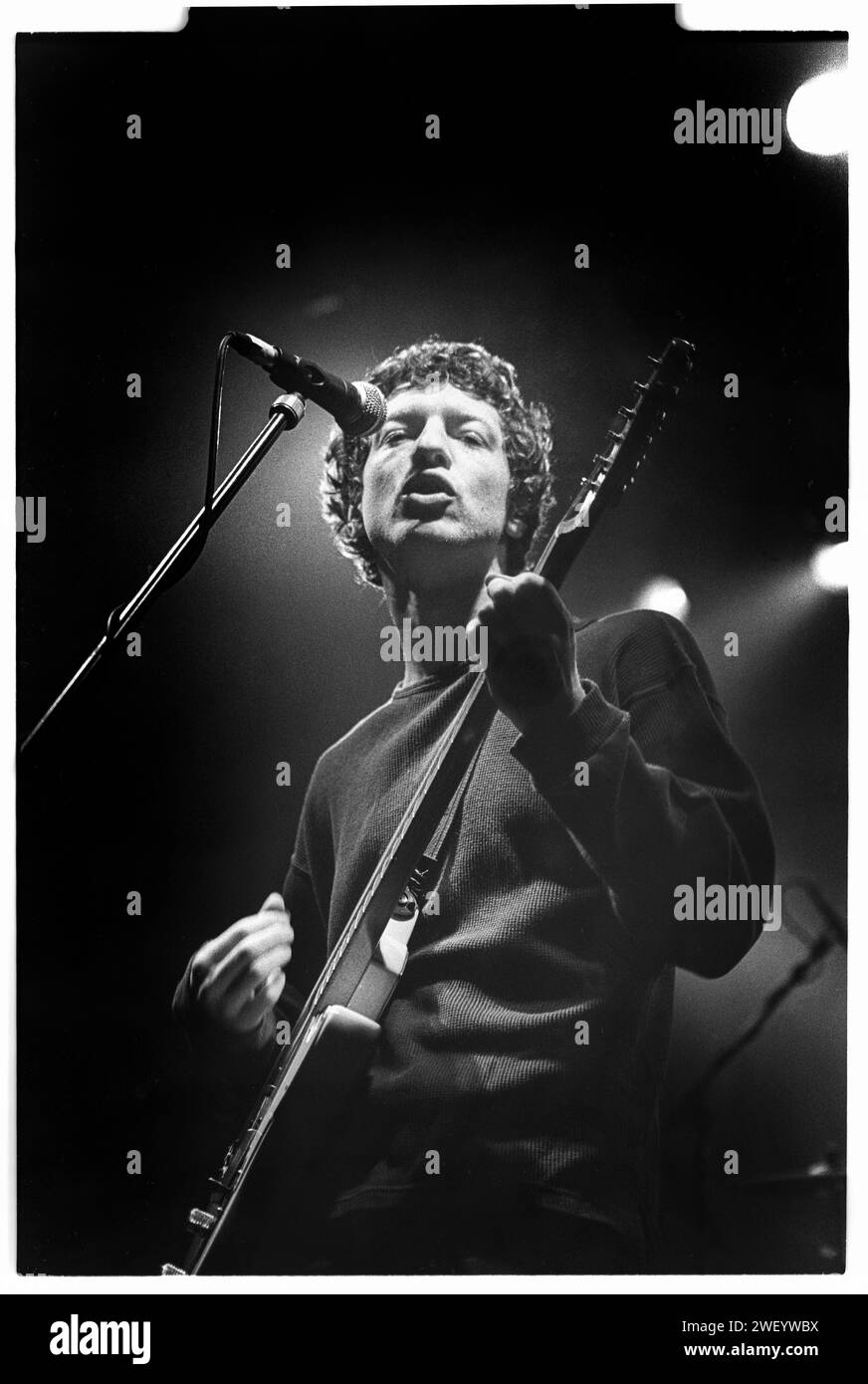 JOHN POWER, CAST, 1996: A young John Power of rock band Cast touring ...