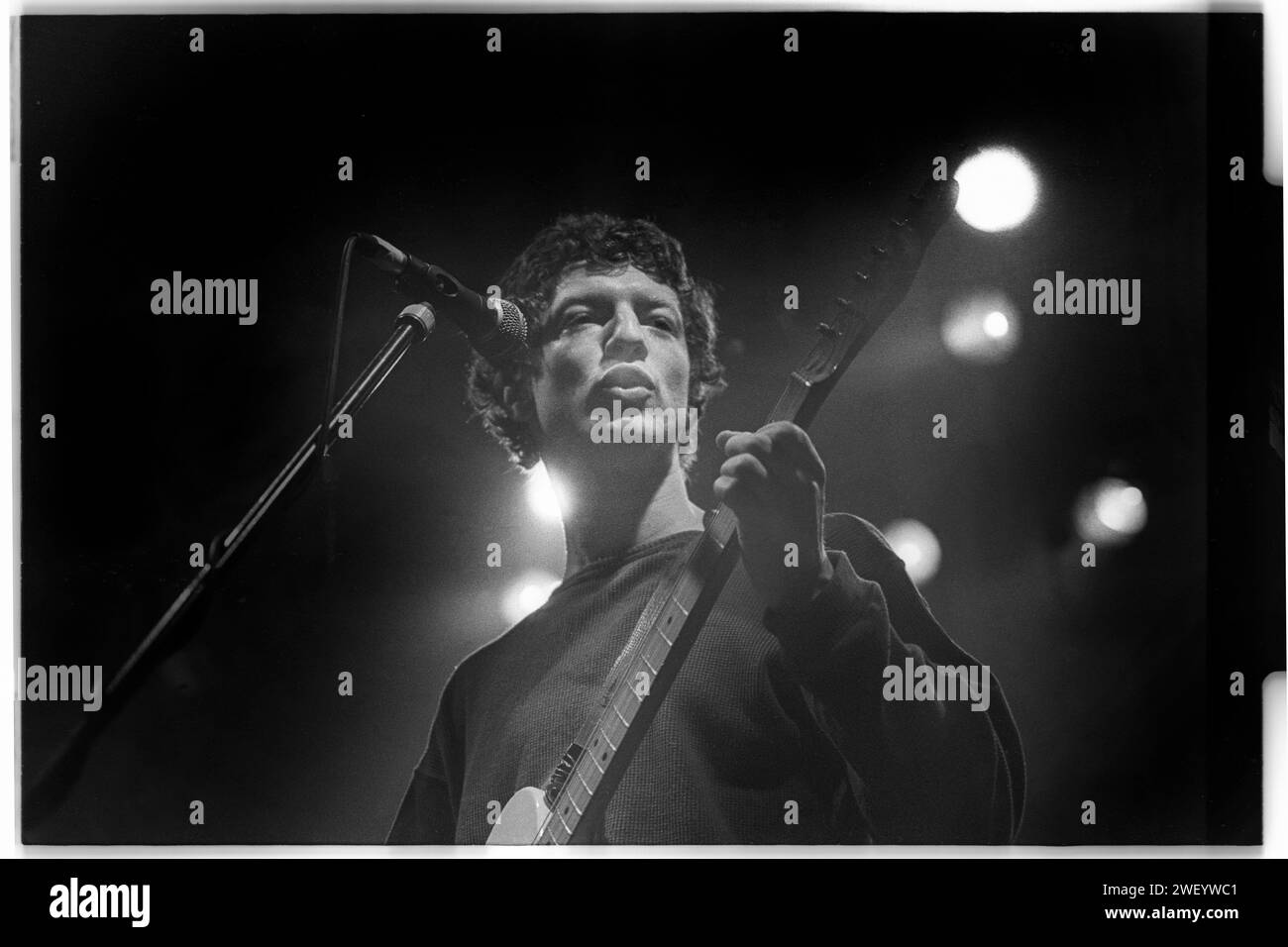 JOHN POWER, CAST, 1996: A young John Power of rock band Cast touring ...