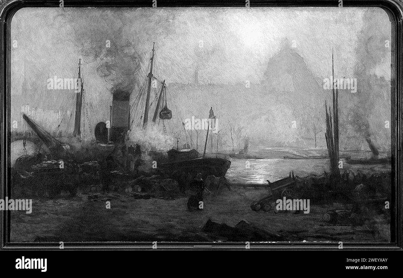 Angèle Delasalle - Matinée brumeuse à Paris 1904 Stock Photo - Alamy