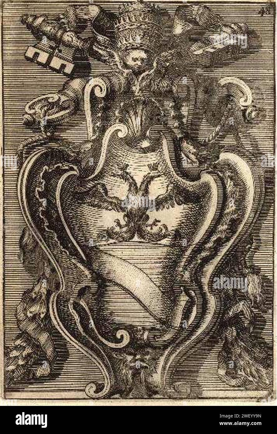 Angelo de' Rossi's coat of arms of Alexander VIII in the Tomb of ...