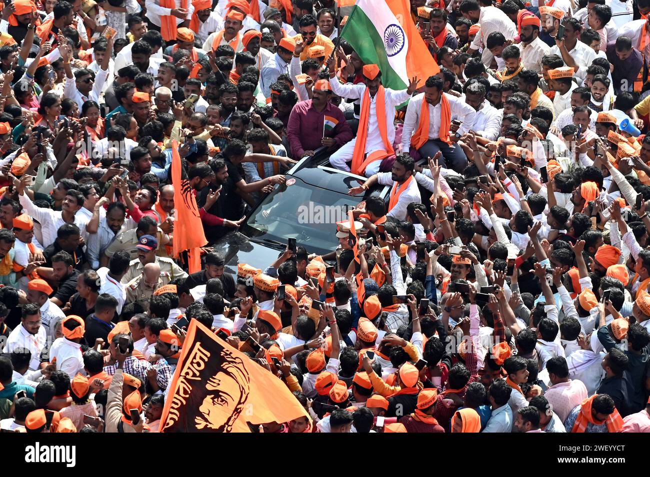 Mumbai, India. 27th Jan, 2024. MUMBAI, INDIA - JANUARY 27: Maratha ...