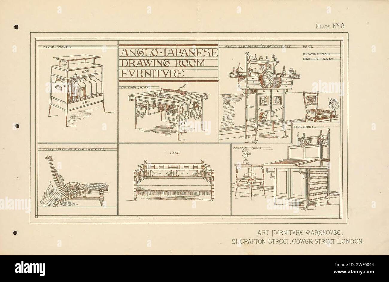 Anglo Japanese Furniture Stock Photo - Alamy