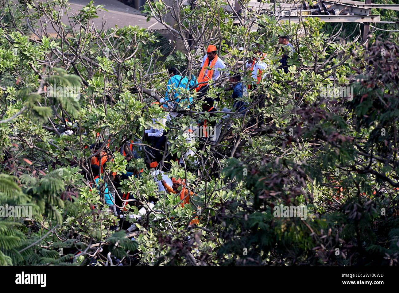 NAVI MUMBAI, INDIA - JANUARY 27: Huge Crowd gather at Chhatrapati ...