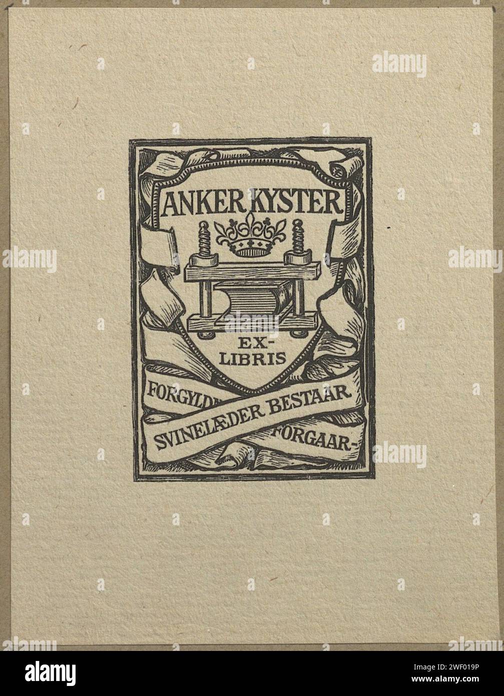 Anker Kyster ex libris Stock Photo - Alamy