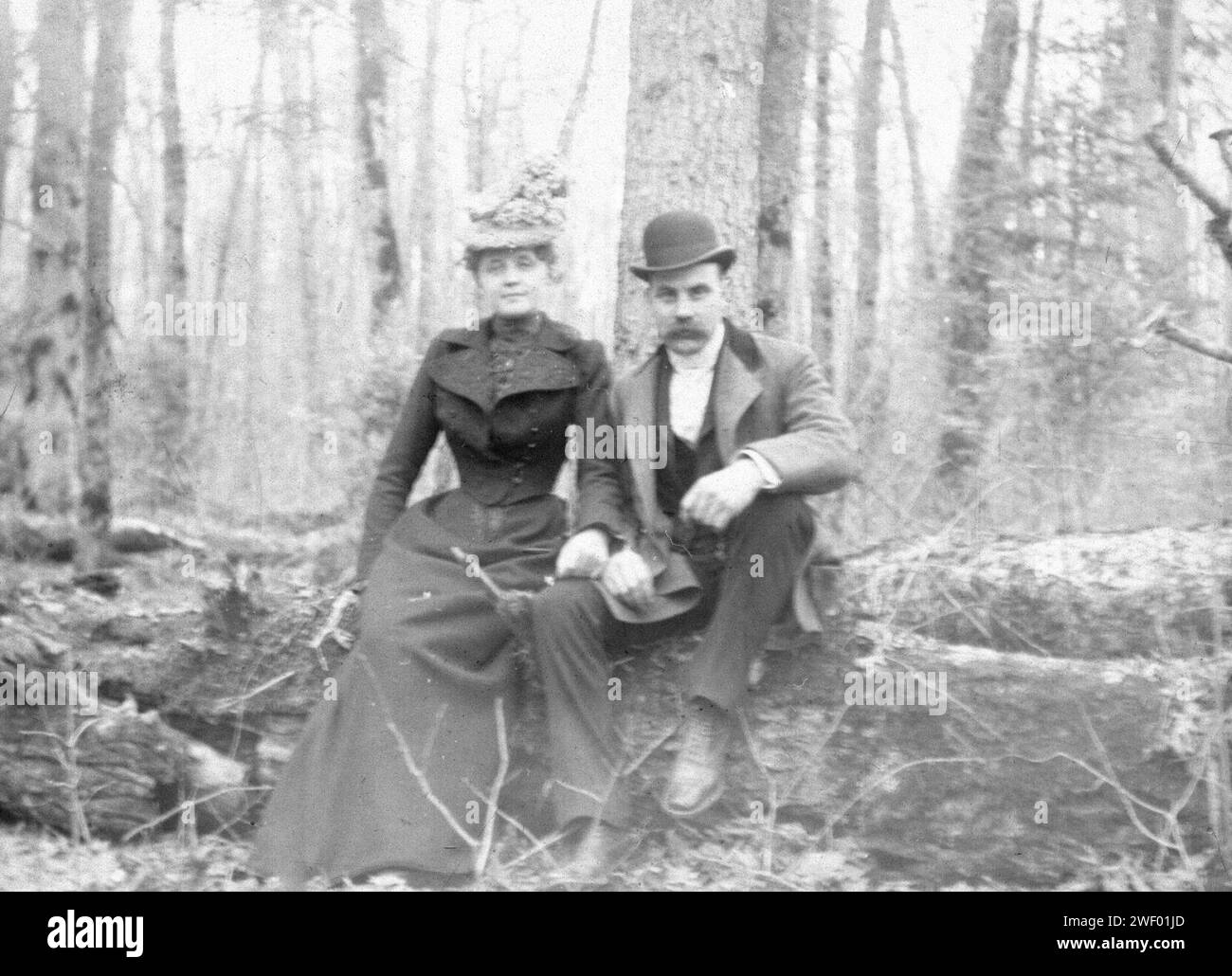Anna & Axel F. Larson c 1900 Stock Photo - Alamy