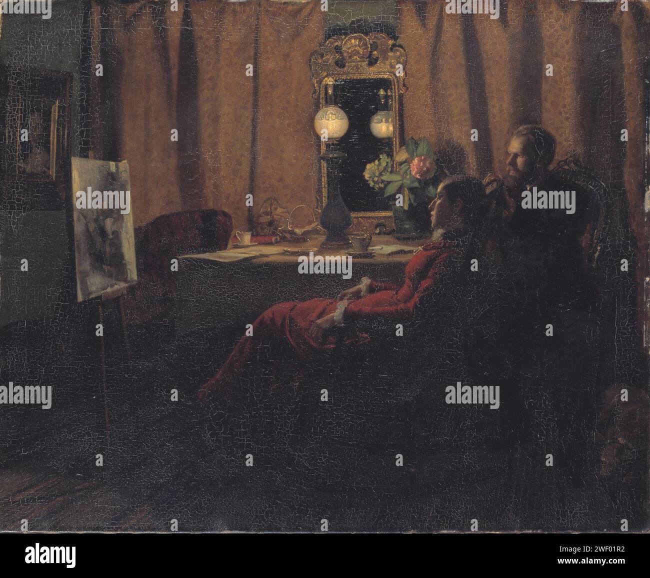 Anna and Michael Ancher looking at their work Stock Photo - Alamy