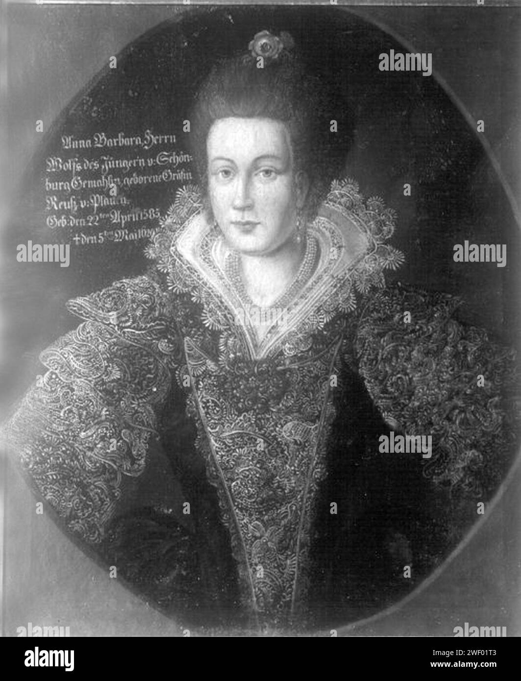 Anna Barbara Reuss Countess of Schonberg Stock Photo - Alamy