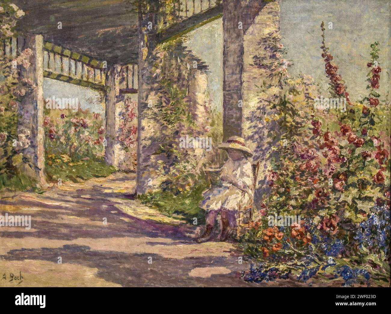 Anna Boch (1848-1936) Onder de pergola in Ohain (1912 Stock Photo - Alamy