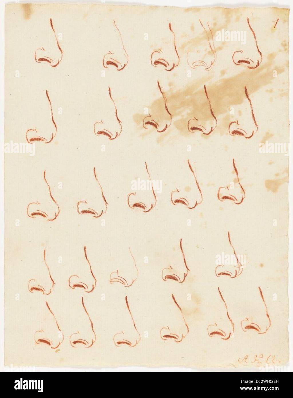 Anna Helena Alströmer - Study of noses, nr 1 Stock Photo - Alamy