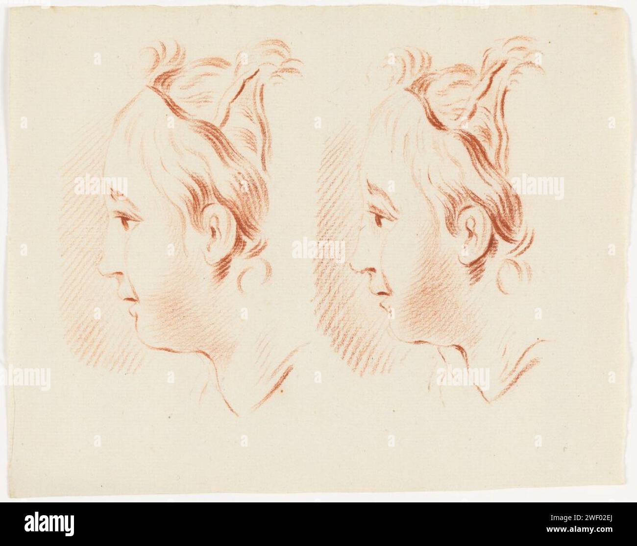 Anna Helena Alströmer - Study, two faces in profile Stock Photo - Alamy