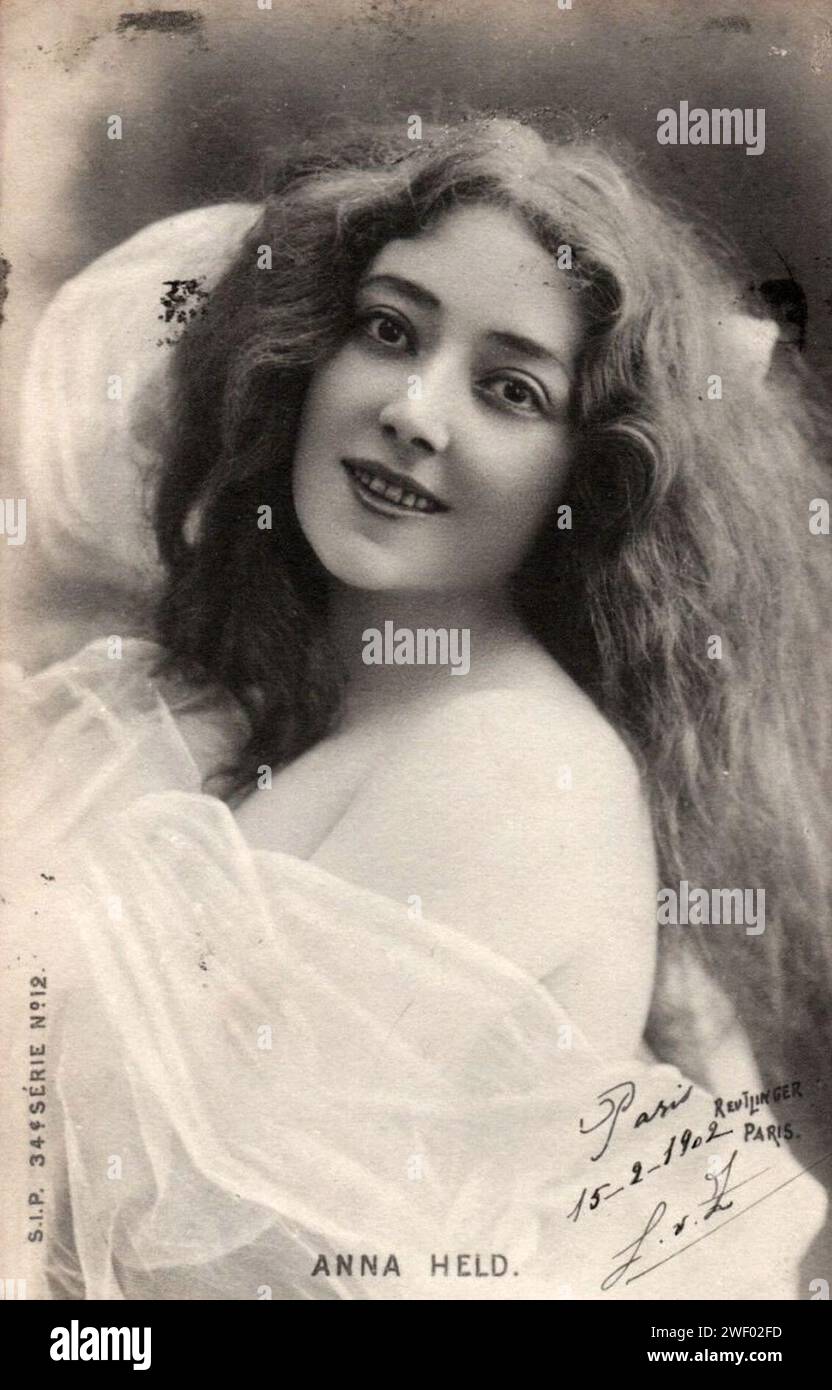 Anna Held postcard Stock Photo - Alamy