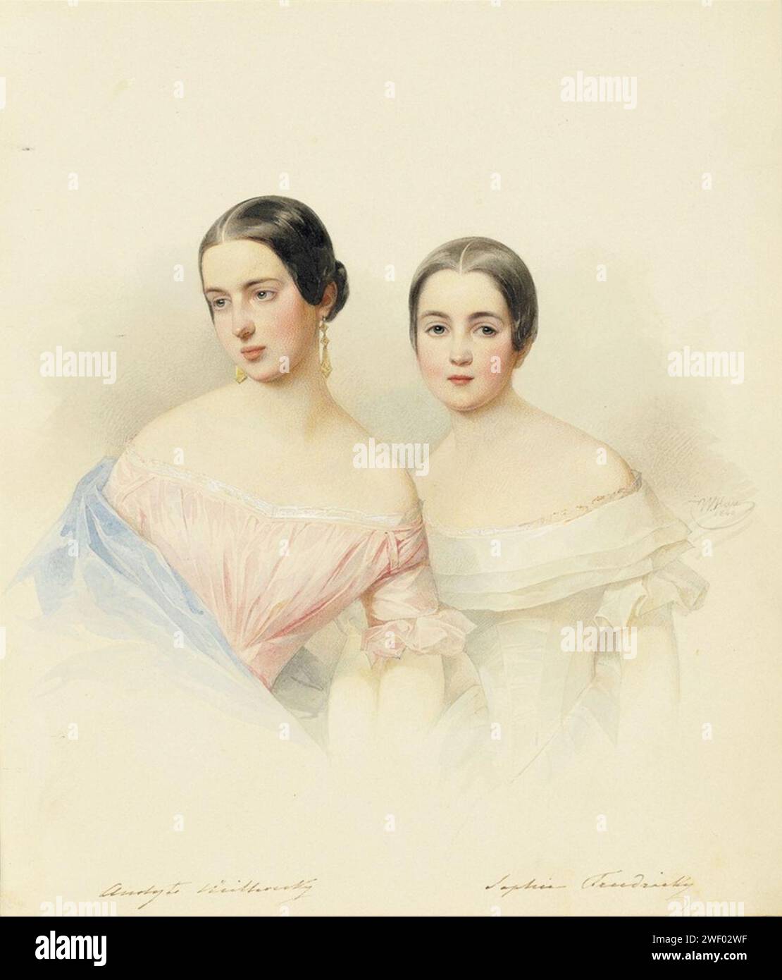 Anna Mikhailovna Vilegorskaya & Sofia Petrovna Frederix (by V. Hau Stock Photo - Alamy